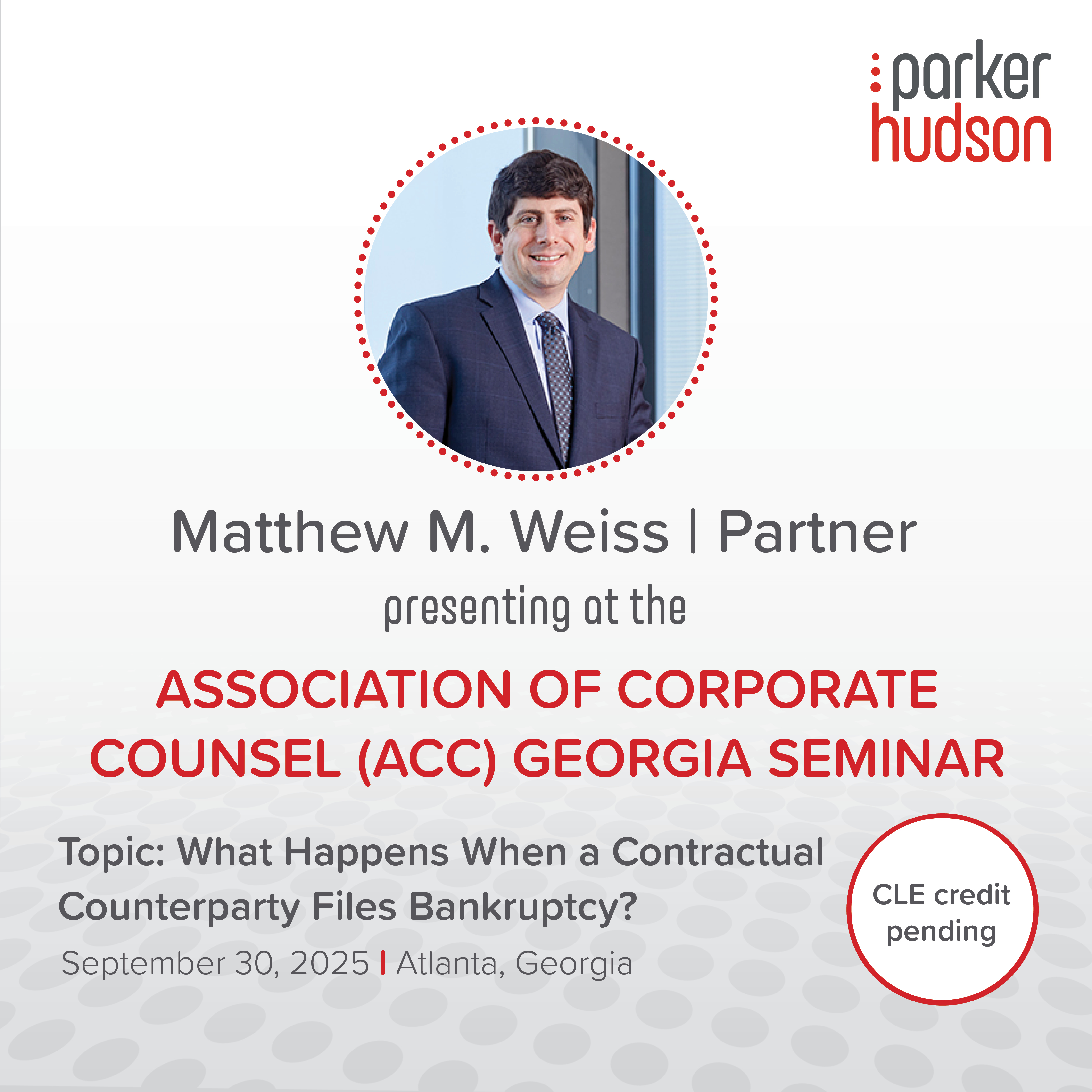 Matt Weiss to Speak at ACC Georgia Seminar